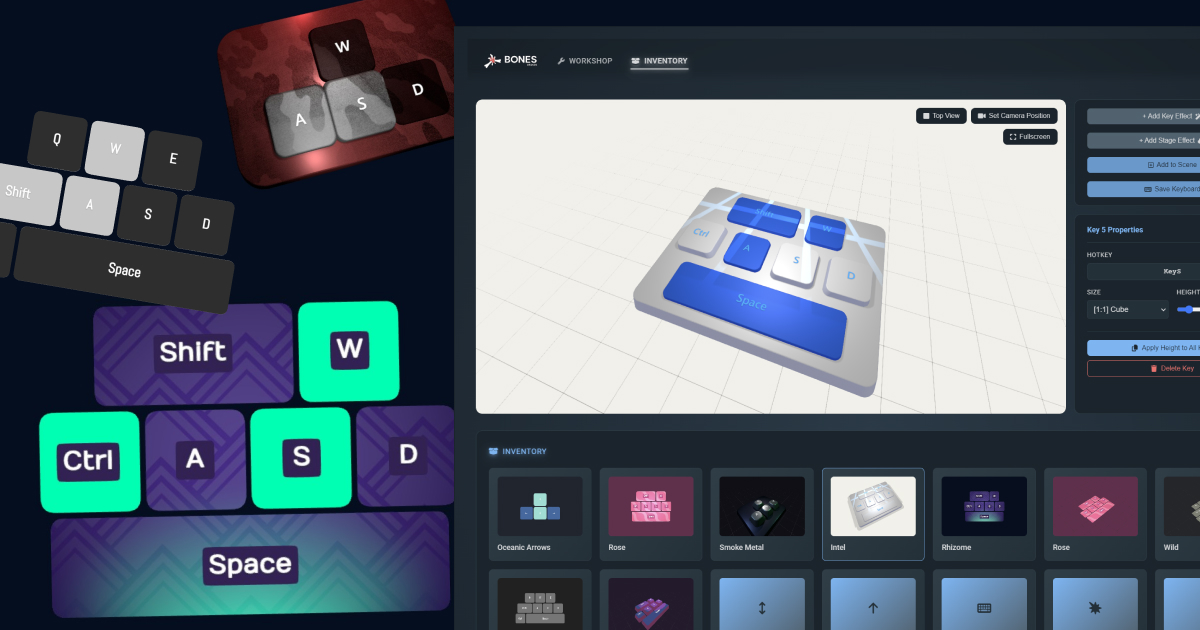 Free Keyboard Overlay for Streaming - 3D WASD Overlay App | bonesbroken